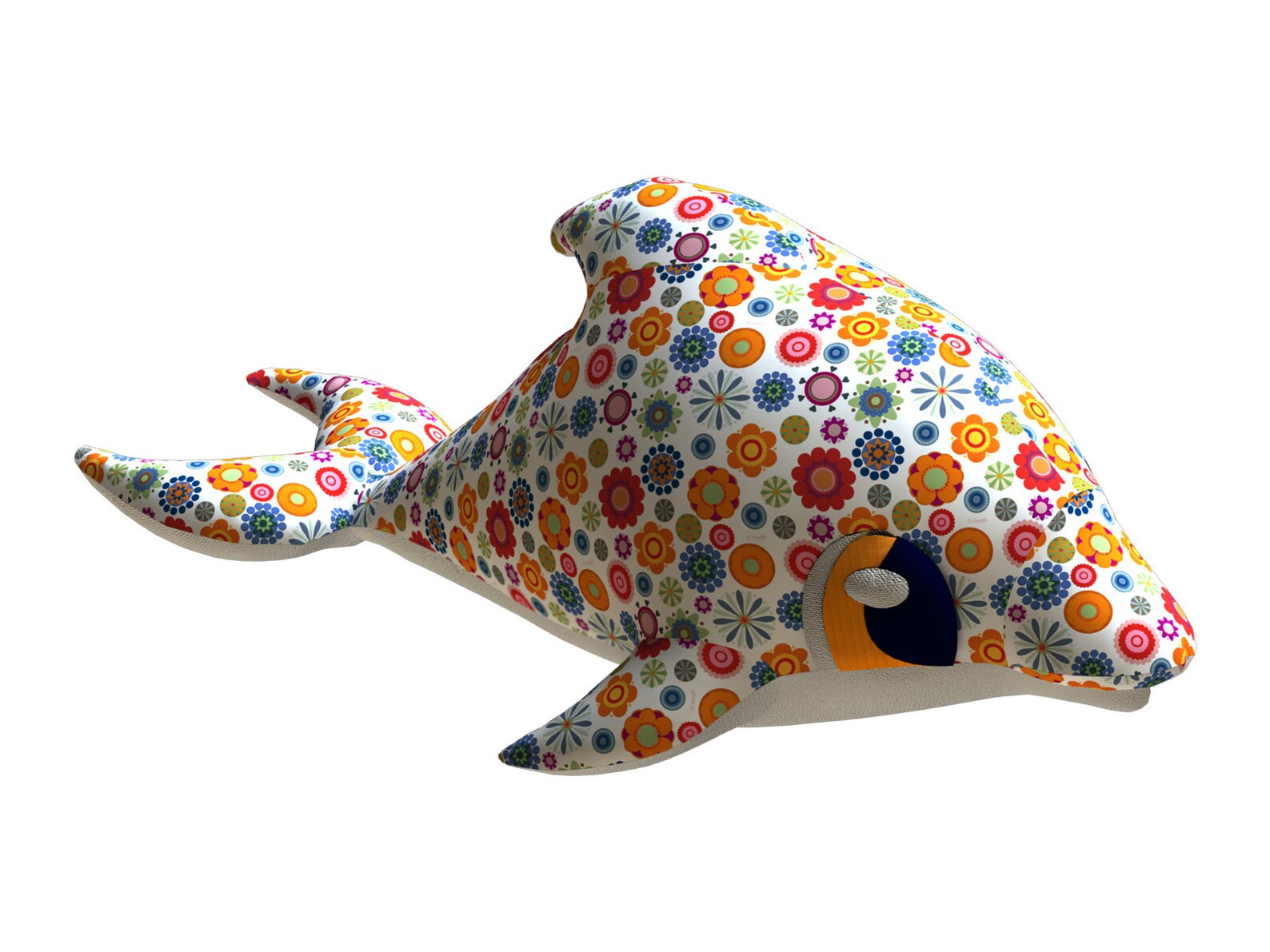 Dolphin PDF Plush Pattern Resizing Stuffed Dolphin Plush Sewing Pattern ...