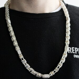 Iced Out Moissanite Silver Chain Necklace Make a Statement With This ...