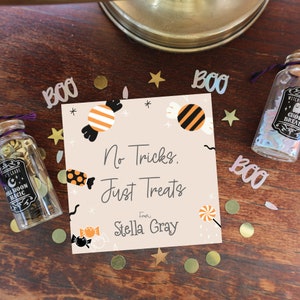 Halloween Gift Tag | Watercolor Halloween Gift Tag | No Tricks Just ...