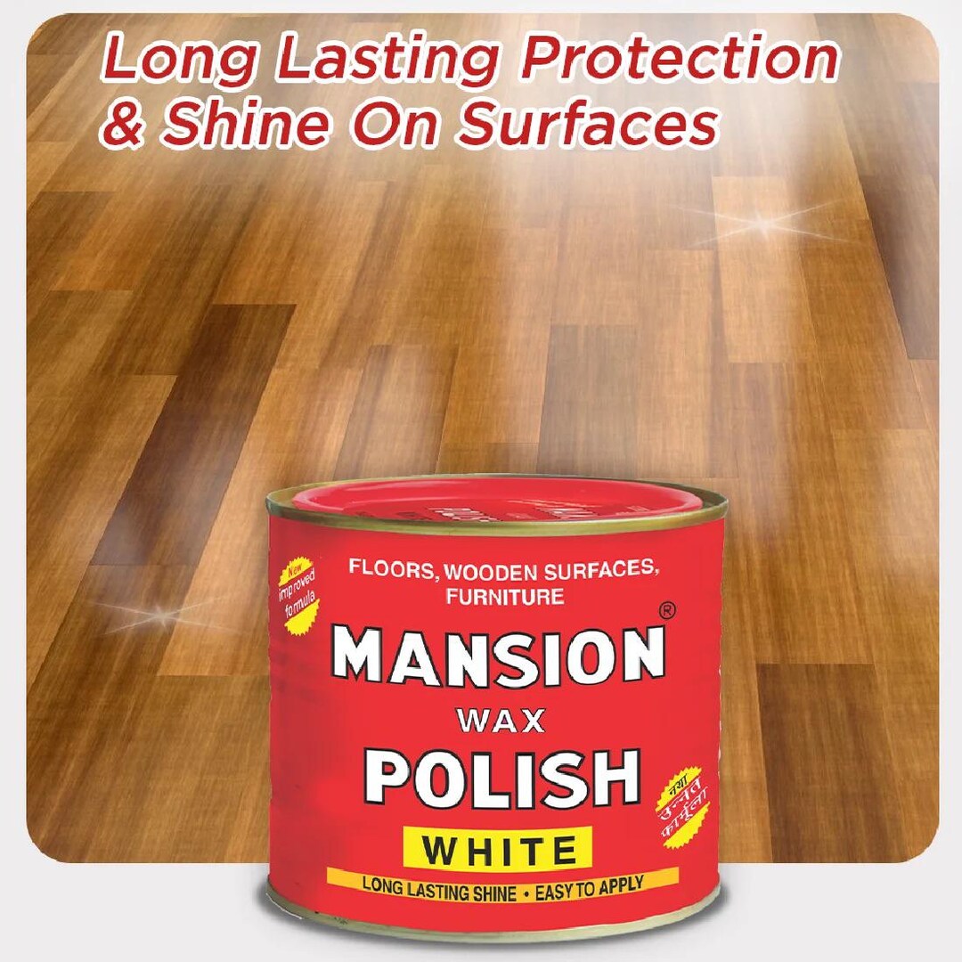400g Mansion Wax Polish for Floors, Wooden Surfaces, Furniture Etc Long ...