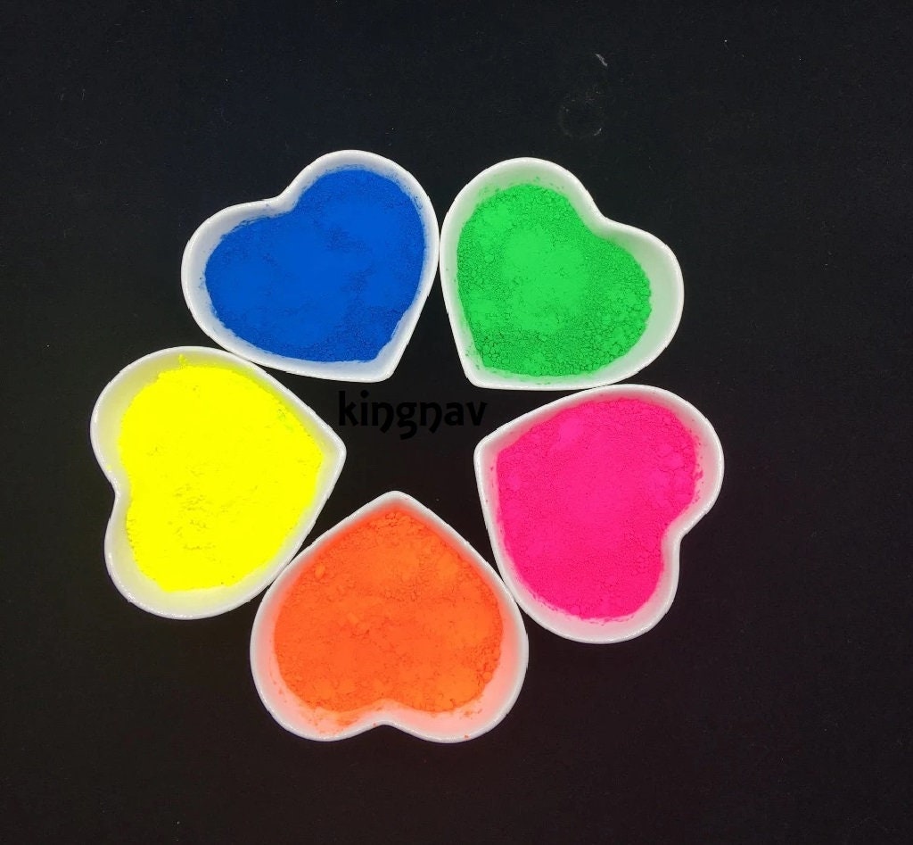 NEON Colors Fluorescent Phosphor Pigment Powder for Nail - Etsy