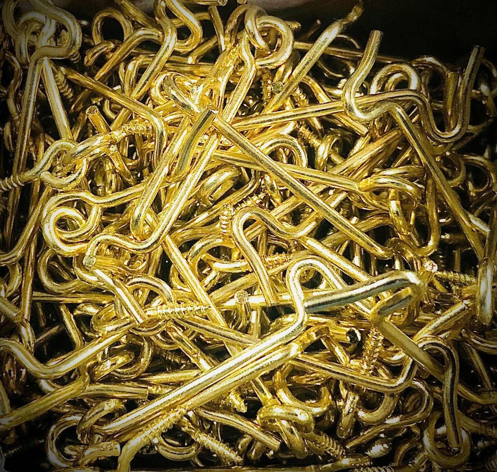 Brass Hook and Eye Latch Door Lock, Shed Gate Door Catch Silent Holder ...