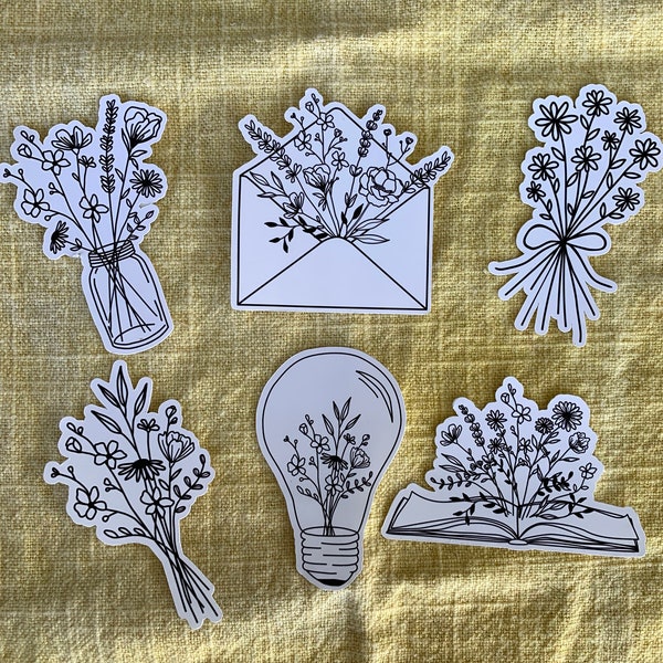 Black and White Sticker Pack - Etsy