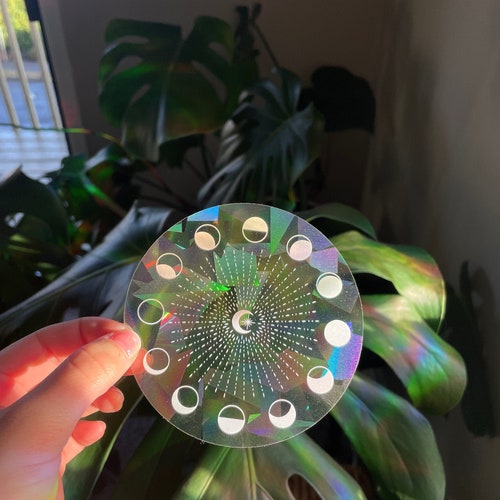Moon Phase Suncatcher Sticker Celestial Window Decal - Etsy
