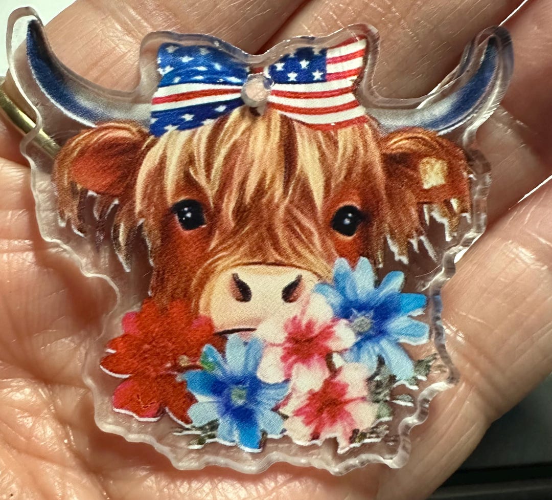 Baby Highland Cow With Flower Bouquet Cover Minder - Etsy