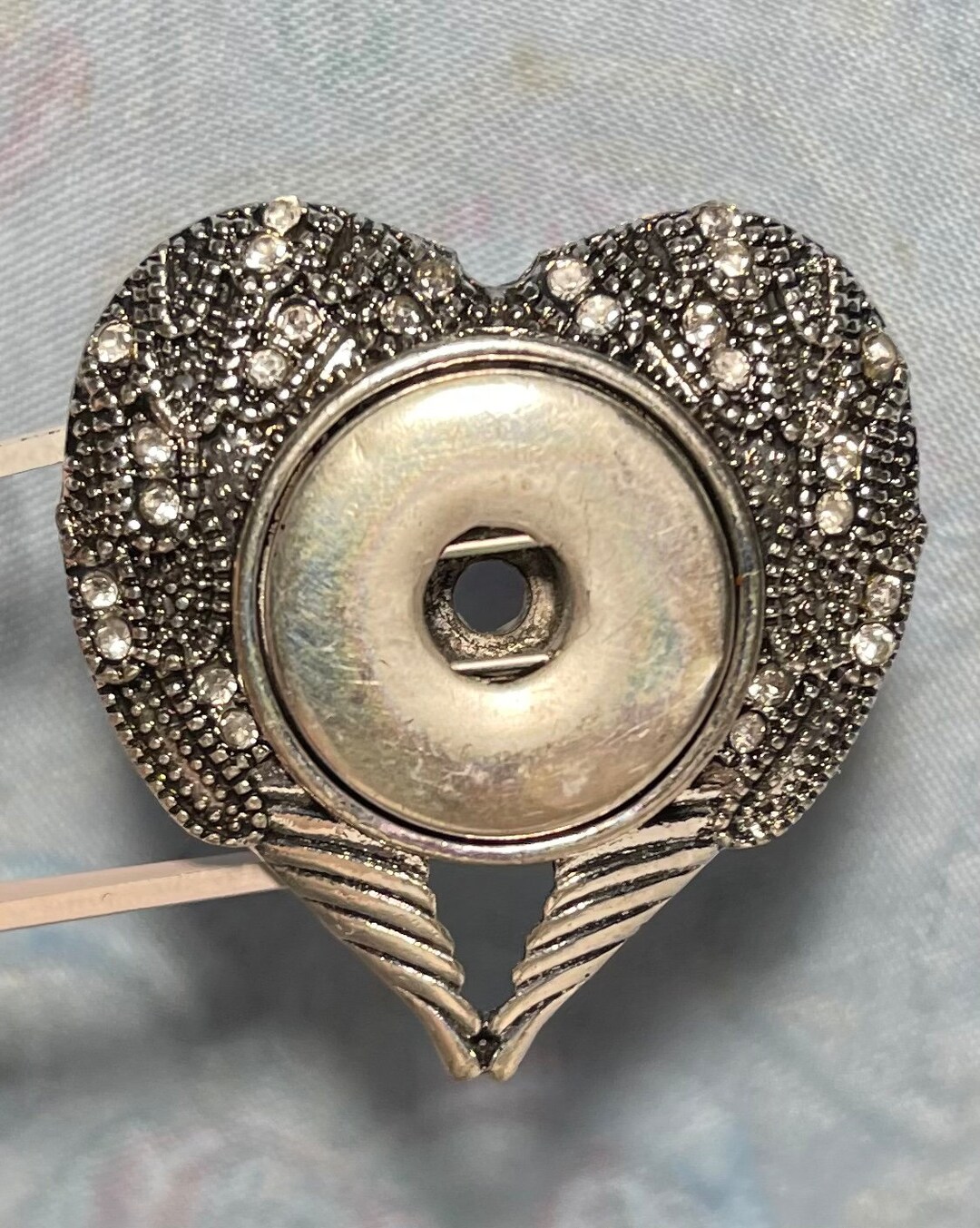 Closed Angel Wings Snap Base (snap Gems Sold Separately) - Etsy