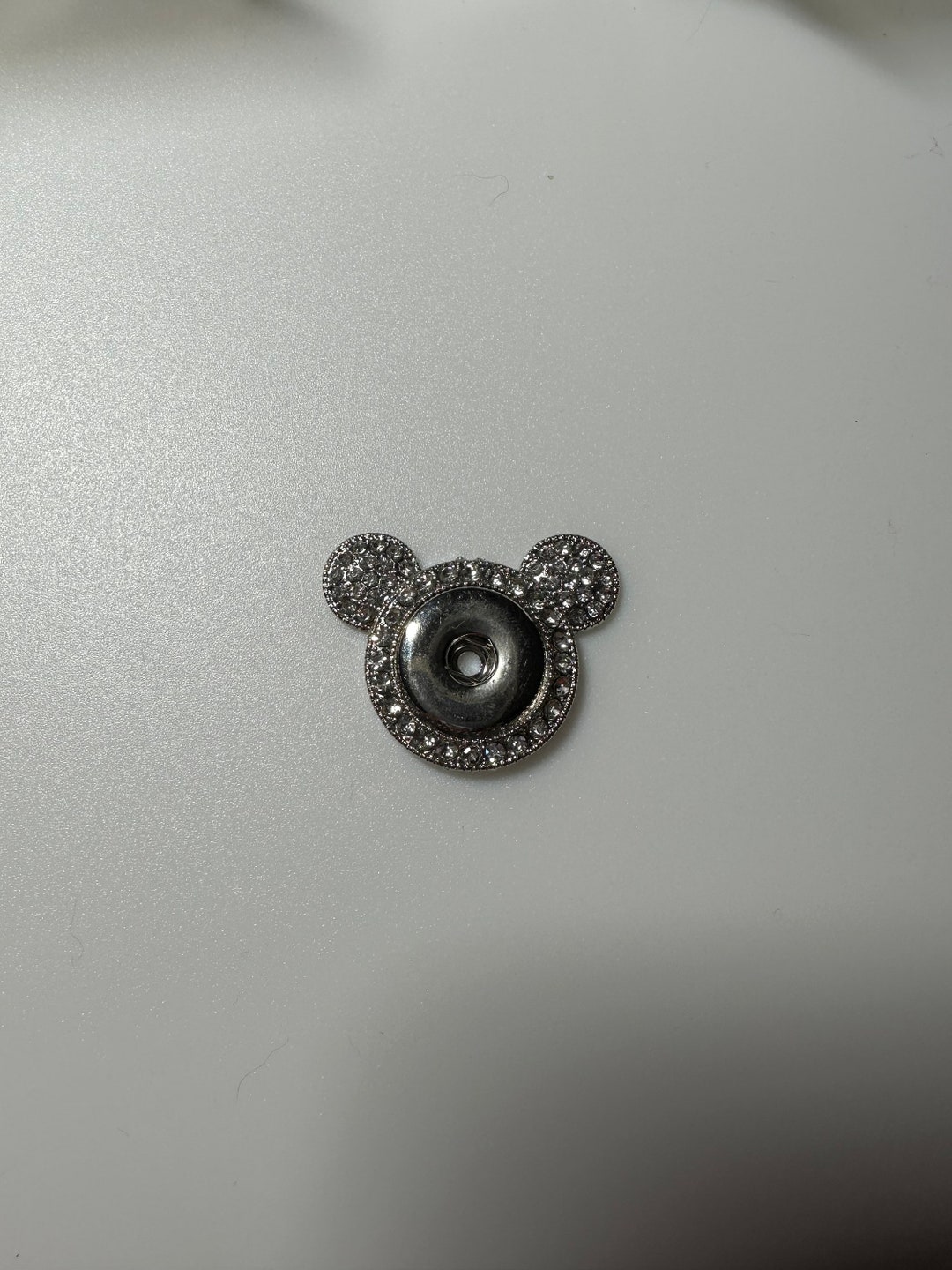 Silver Mickey Mouse Ears Base ( Snap Sold Separately) - Etsy
