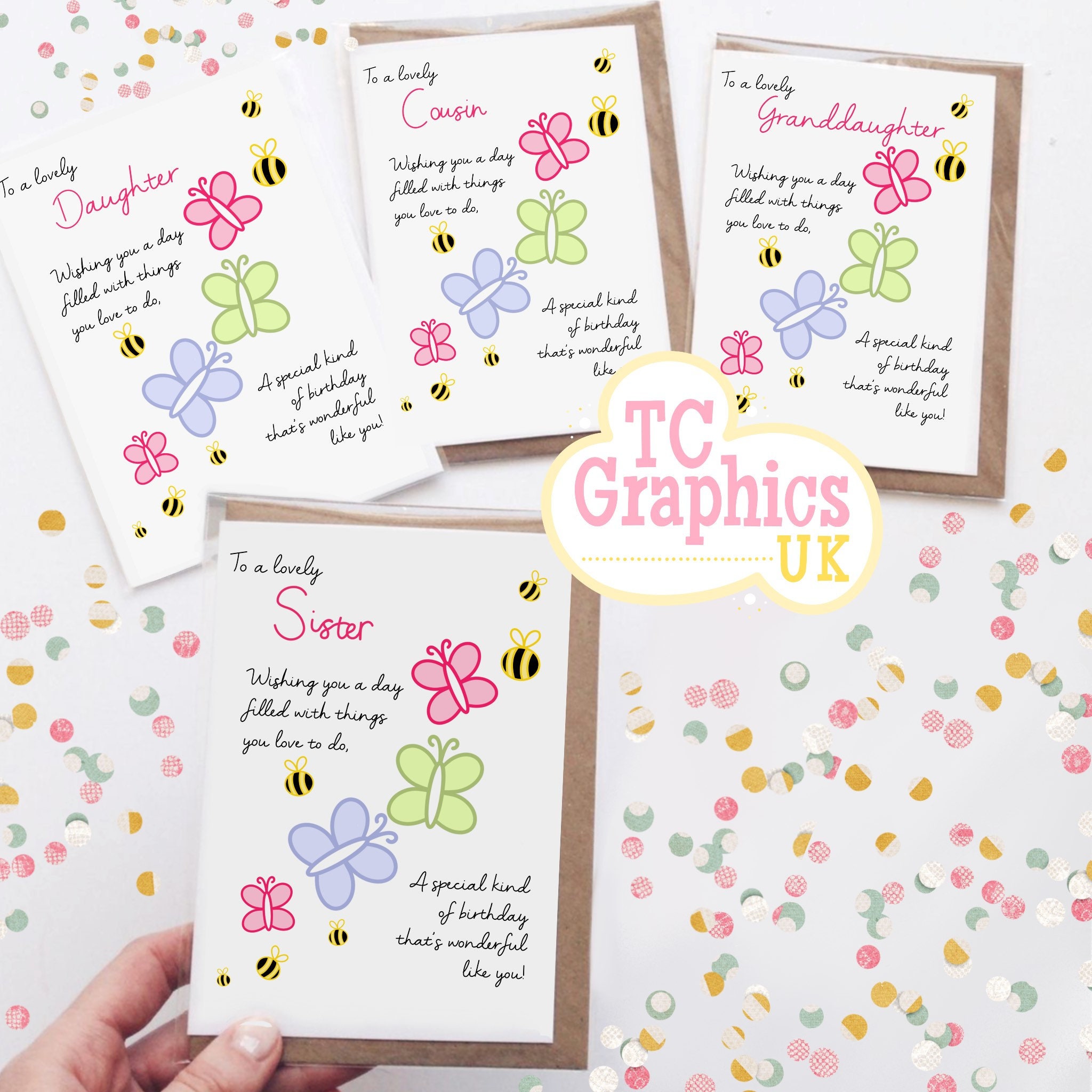 Girls Birthday cards Handmade | Etsy