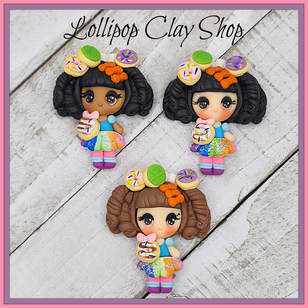 Donut Girls Clay - Clays for Bows- Clay Doll, Clay Dolls, Bow ...