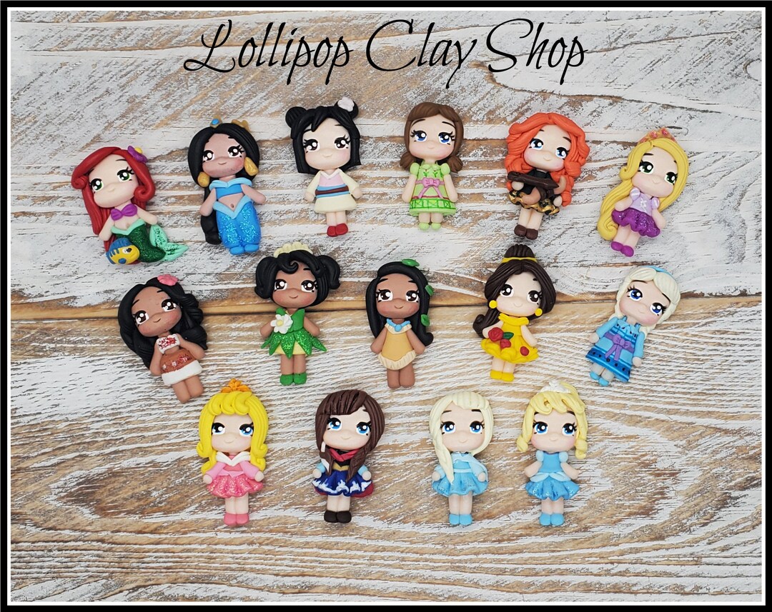 Princess Clays for Bows- Clay Bow Center Clay Doll, Clay Dolls, Bow ...