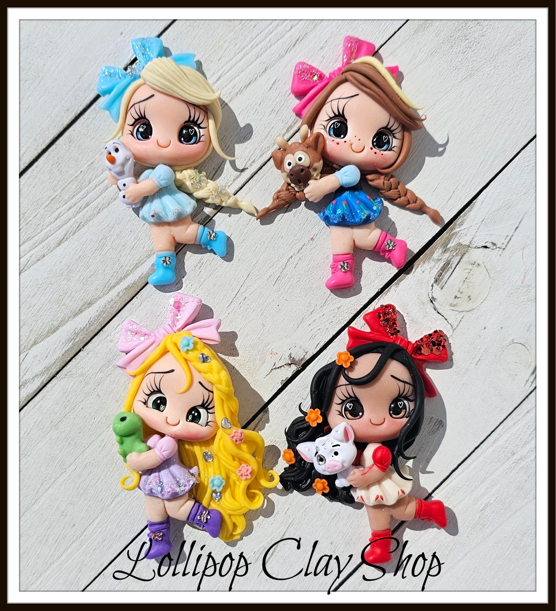 Princesse Inspired Clay Dolls Clays for Bows Clay Bow Center Clay Doll ...