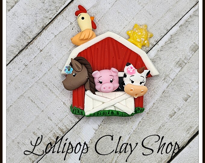 Farm Animals Clay Doll - Clays for Bows- Clay Doll, Clay Dolls, Bow ...