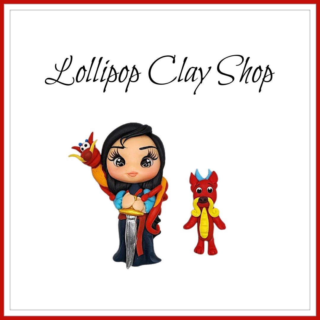 Warrior Princess Clay Doll- Clays for Bows- Clay Bow Center Clay Doll ...