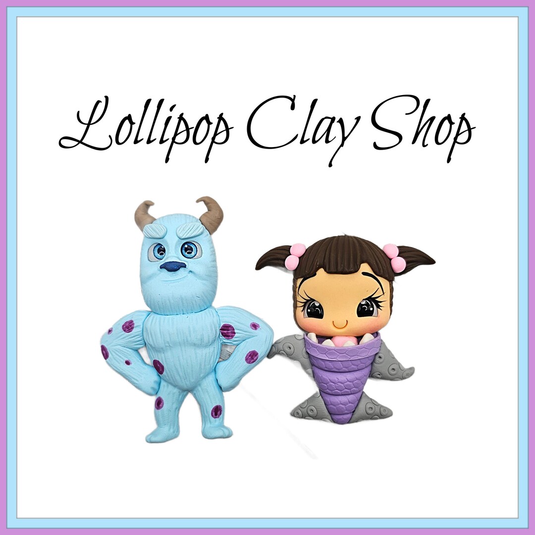 Monster Clays for Bows-polymer Clay Bow Center Clay Doll, Clay Dolls ...