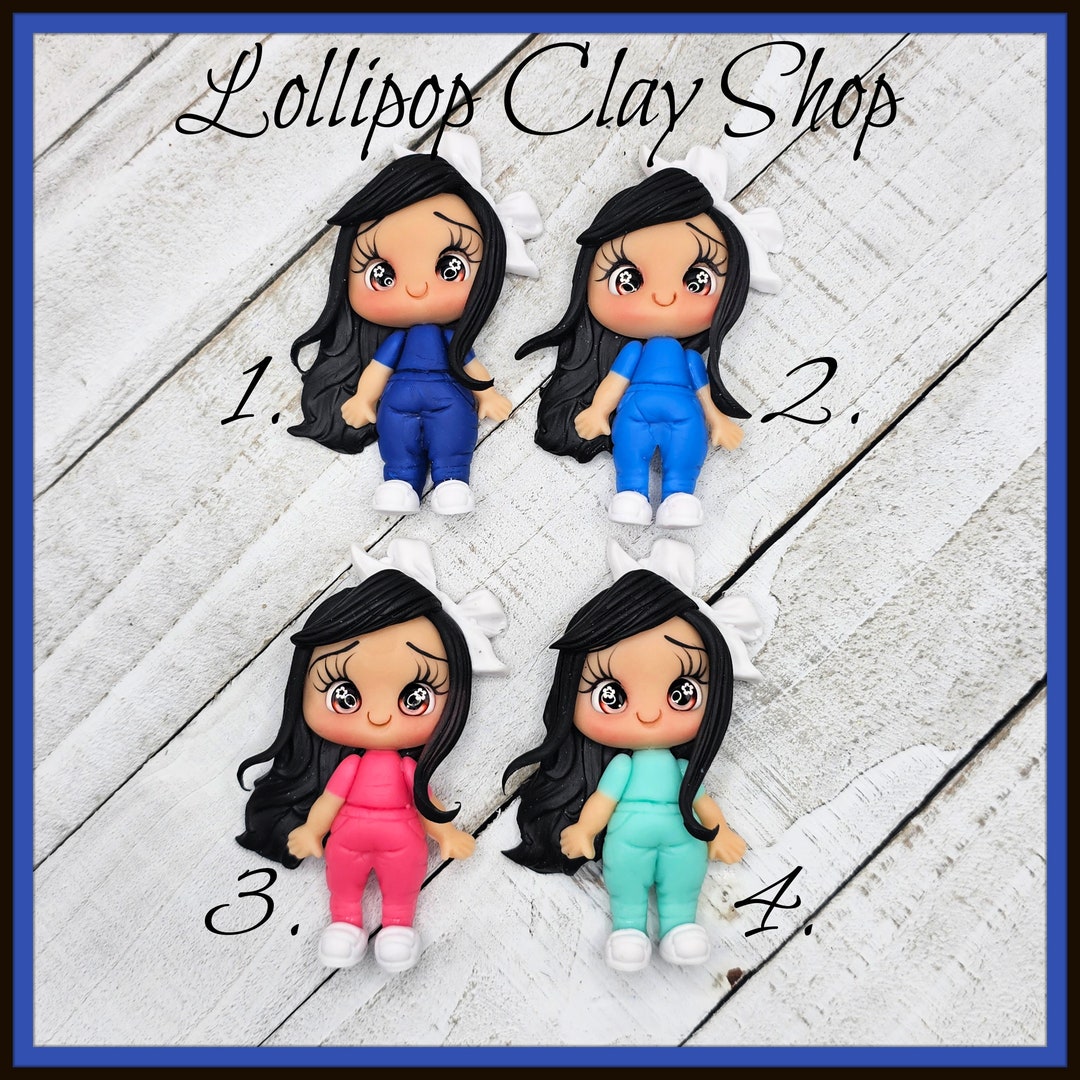 Nurse Clays, Doctor Clay Dolls for Bows-polymer Clay Bow Center Clay ...