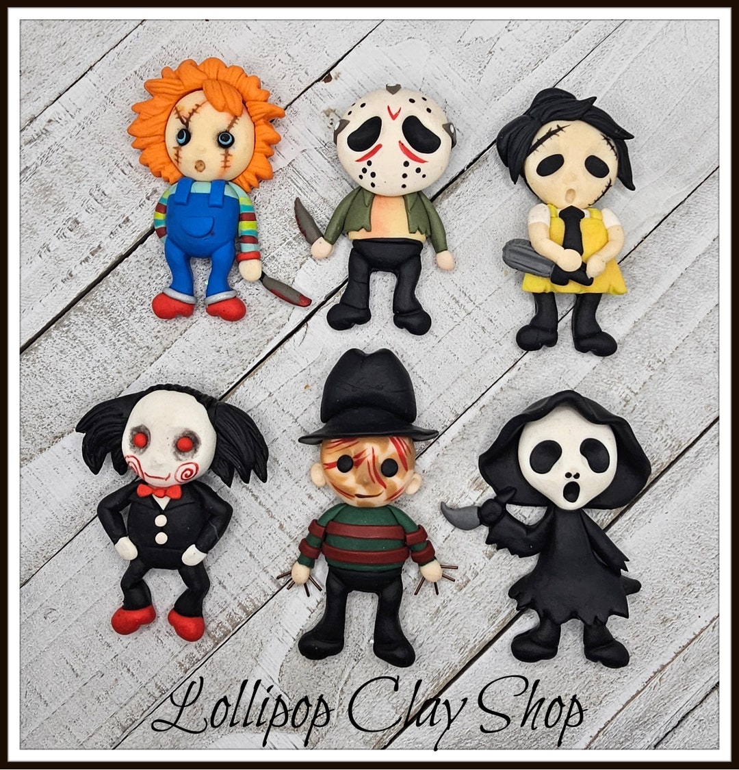 Horror Movie Monster Clay Doll Clays for Bows-polymer Clay Bow Center ...