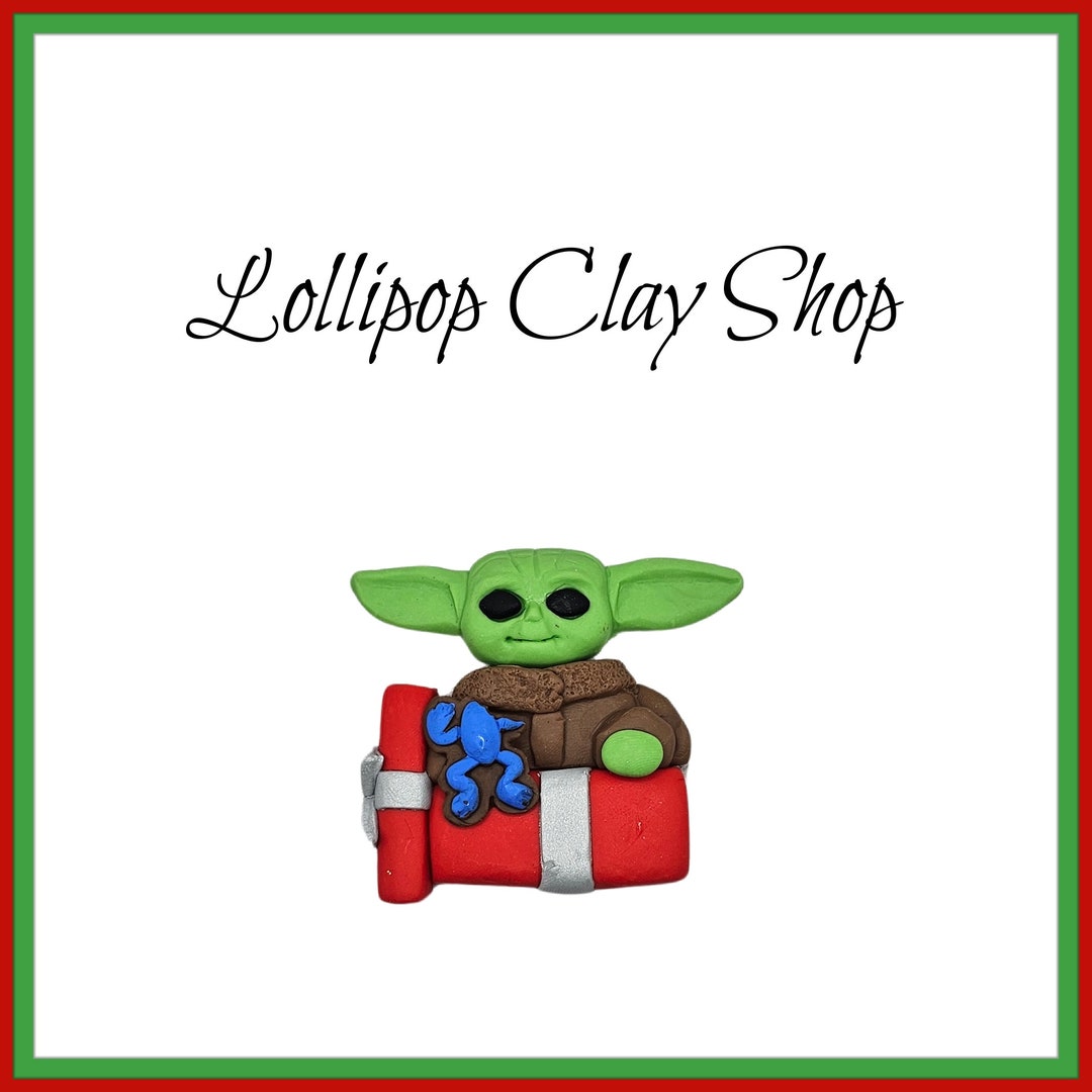 Green Christmas Alien-polymer Clay Bow Center Clay Doll, Clay Dolls ...