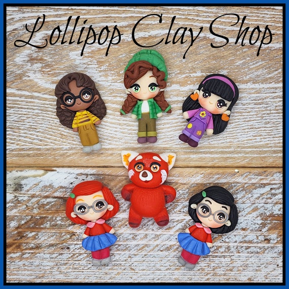 Red Panda and Girl Clay Doll Clays for Bows Clay Doll Clay - Etsy