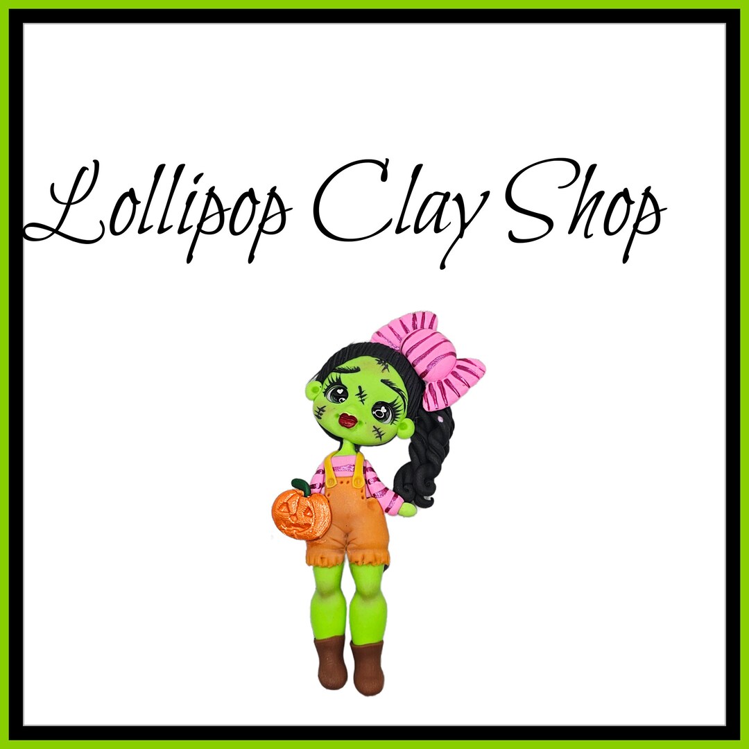Frankenstein Clay Doll Clays for Bows-polymer Clay Bow Center Clay Doll ...
