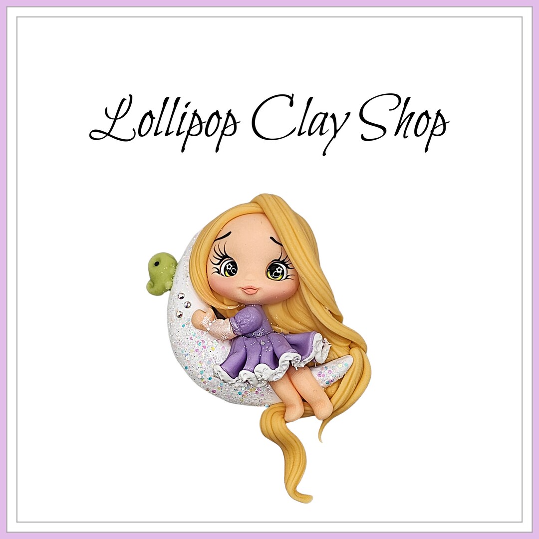 Rapunzel Inspired Clay - Clays for Bows- Clay Bow Center Clay Doll ...