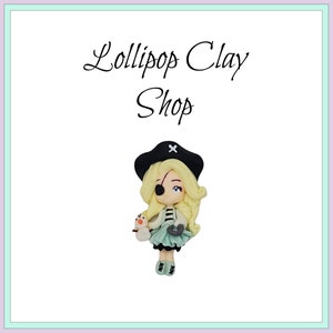 Princess Pirate Clays for Bows- Clay Bow Center Clay Doll, Clay Dolls ...