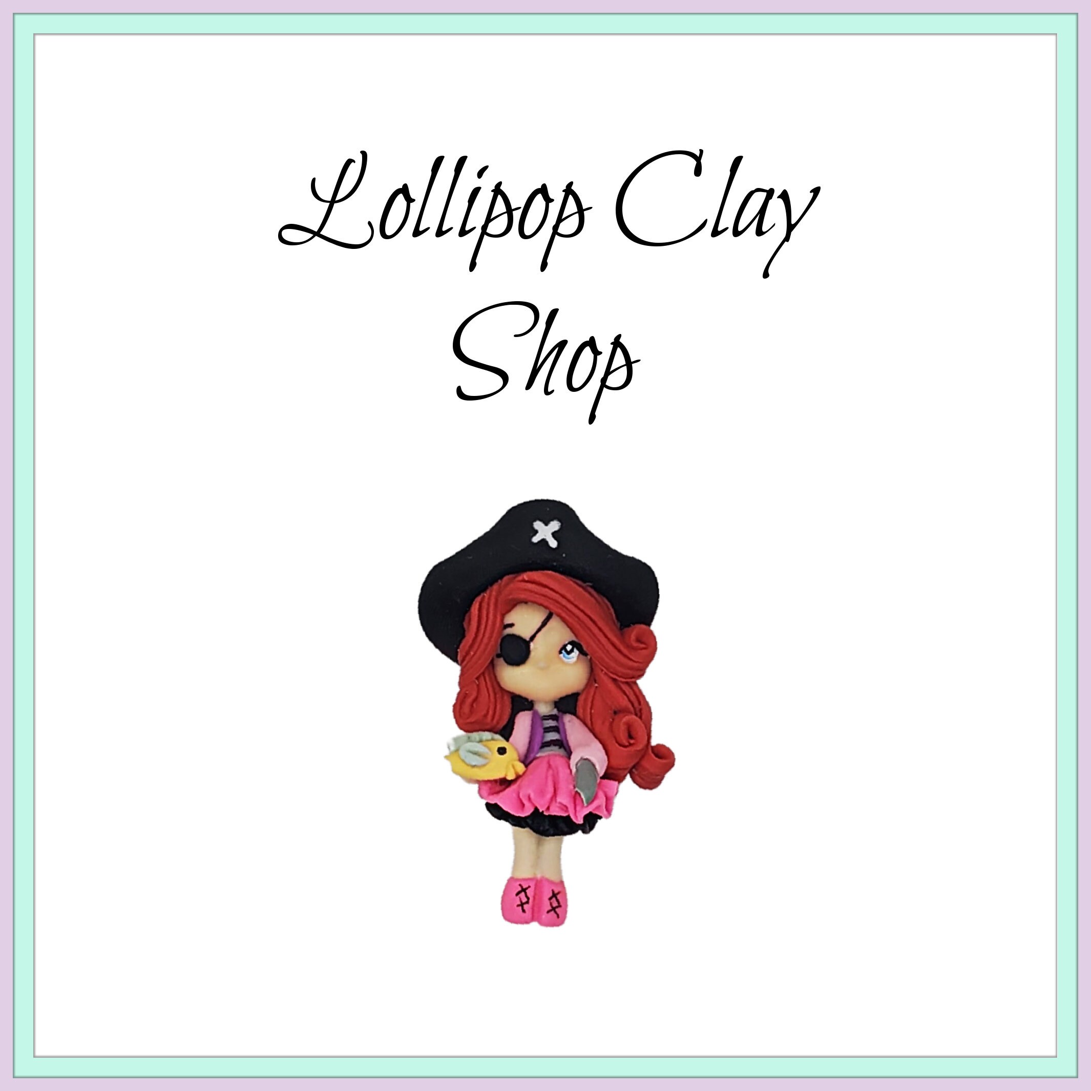 Princess Pirate Clays for Bows Clay Bow Center Clay Doll | Etsy