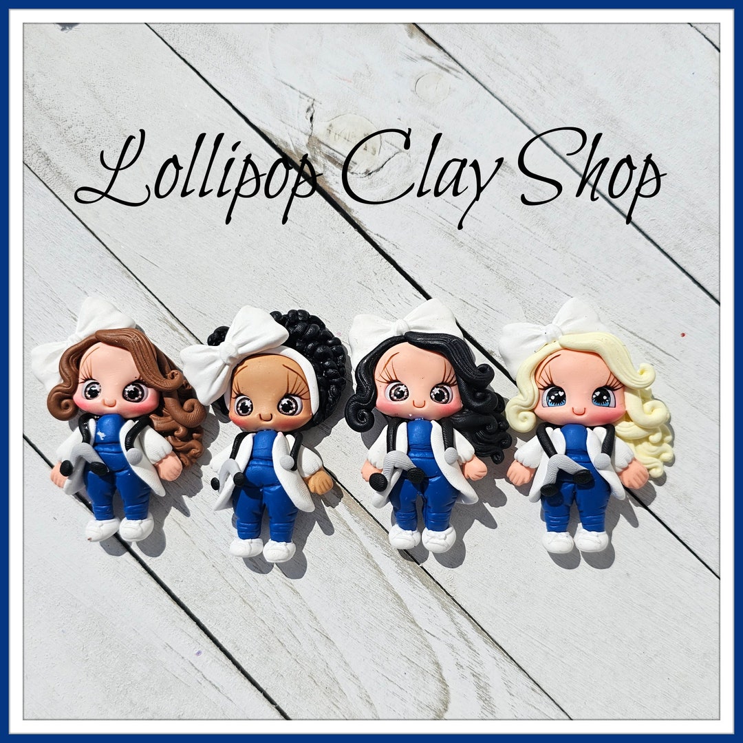 Nurse Clays, Doctor Clay Dolls for Bows-polymer Clay Bow Center Clay ...