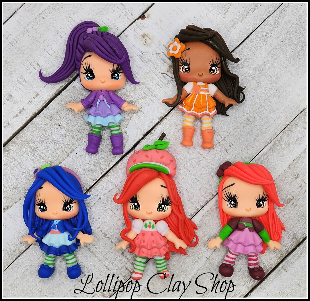 Strawberry Girl Clay Doll Clays for Bows Clay Doll, Clay Dolls, Bow ...