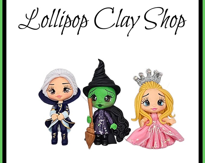 WICKED Clay Doll- Polymer Clay Bow Center Clay Doll, Clay Dolls, Bow ...