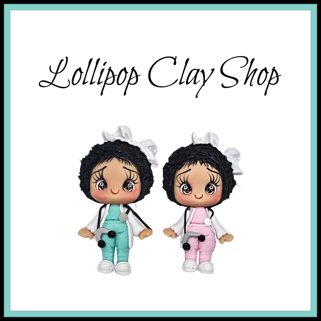 Nurse Clays, Doctor Clay Dolls for Bows-polymer Clay Bow Center Clay ...