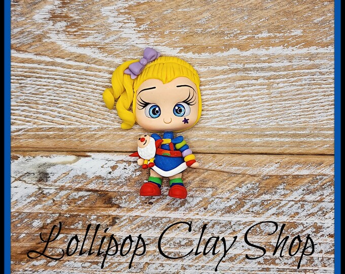 Rainbow Brite Clays for Bows-polymer Clay Bow Center Clay Doll, Clay ...