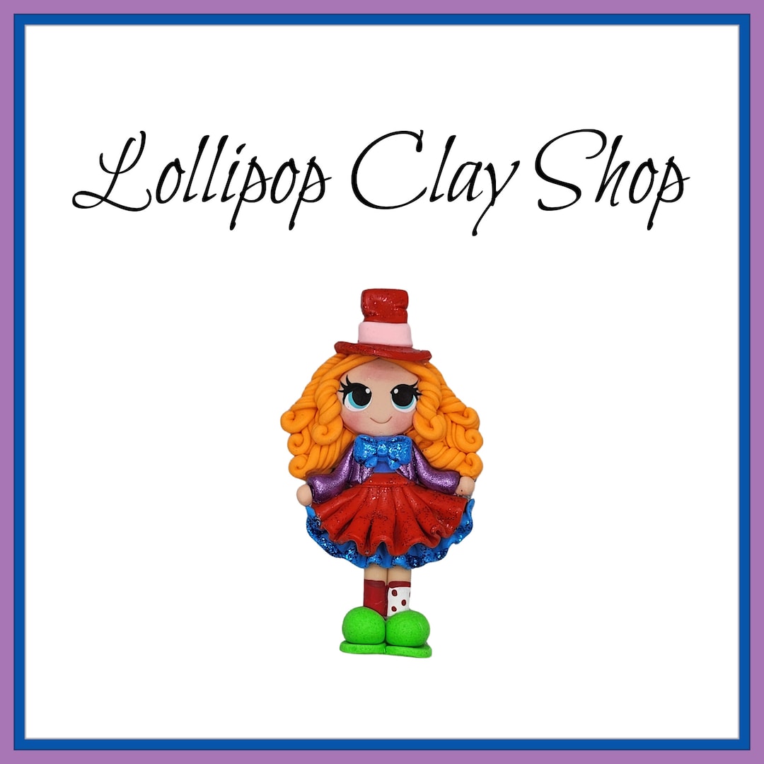 Adorable Clown Clay Clays for Bows Clay Doll, Clay Dolls, Bow ...