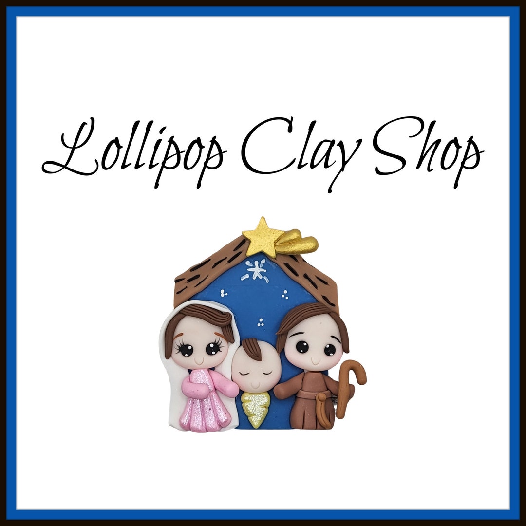 Nativity Clay for Bows-polymer Clay Bow Center Clay Doll, Clay Dolls ...