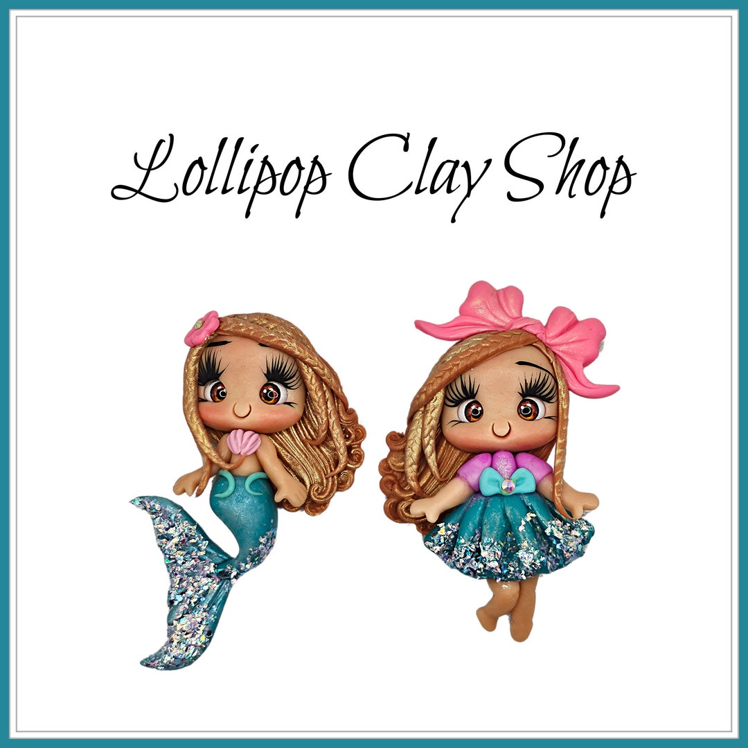 Princess Clays for Bows - Clay Bow Center Clay Doll, Clay Dolls, Bow ...