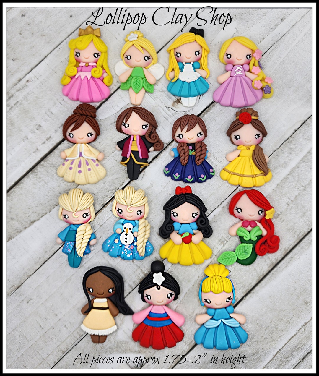 Princess Clays for Bows- Clay Bow Center Clay Doll, Clay Dolls, Bow ...