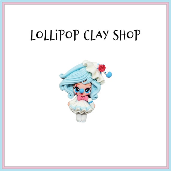 Adorable Clown Clay Clays for Bows Clay Doll Clay Dolls | Etsy