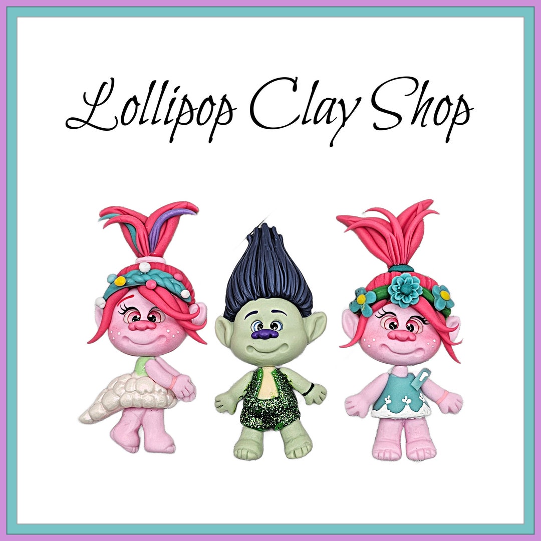Pink Troll Clay Doll - Clays for Bows- Clay Doll, Clay Dolls, Bow ...