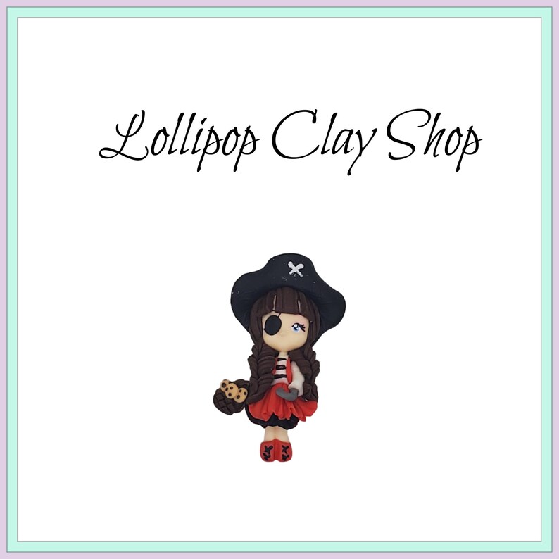 Princess Pirate Clays for Bows Clay Bow Center Clay Doll | Etsy