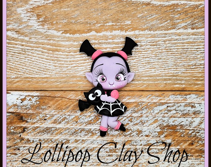 Vampire Girl Clays for Bows-polymer Clay Bow Center Clay Doll, Clay ...