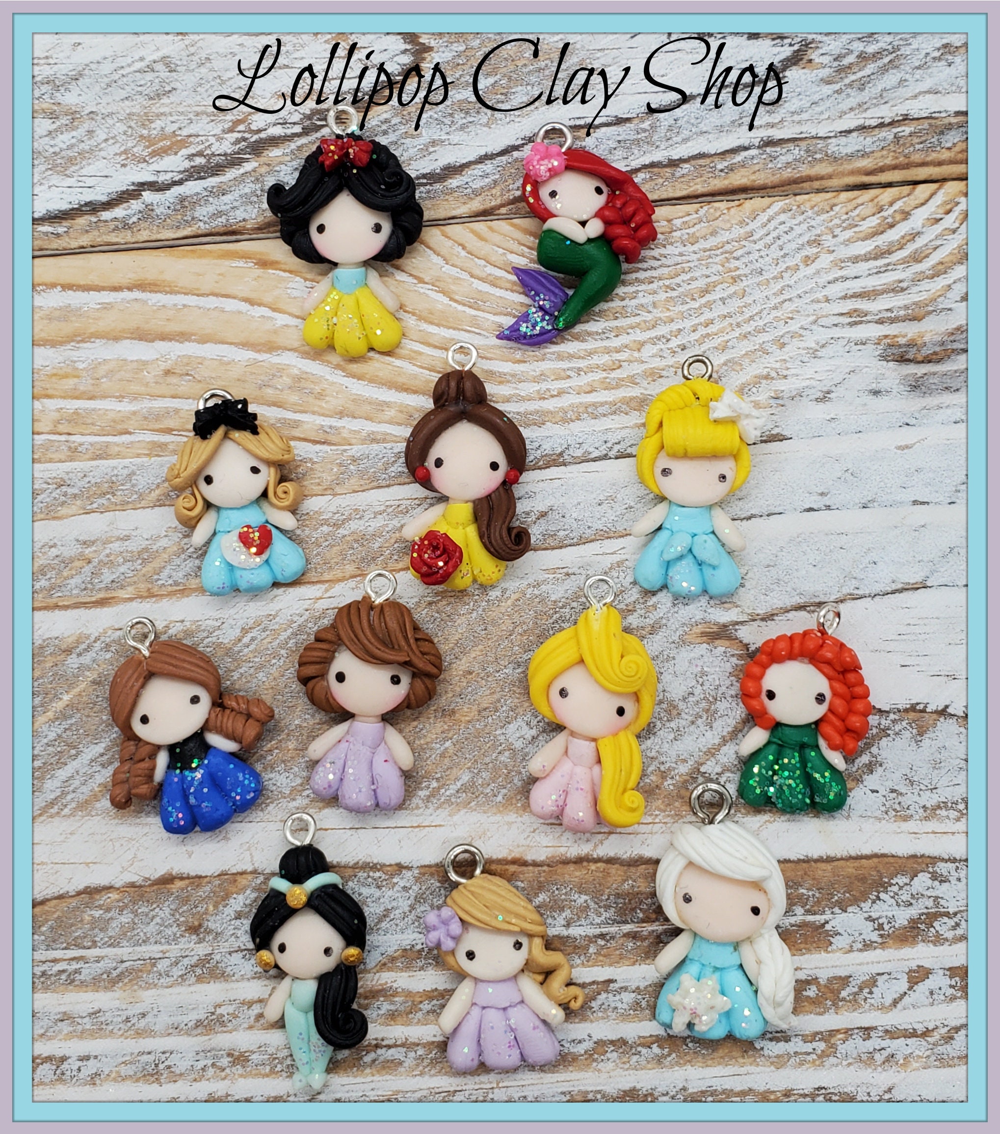 12 Minature Princess Clays for bows Clay Bow Center clay | Etsy