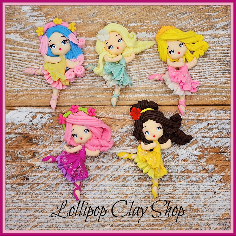 Ballerina Princess Clays for Bows Clay Bow Center Clay Doll - Etsy