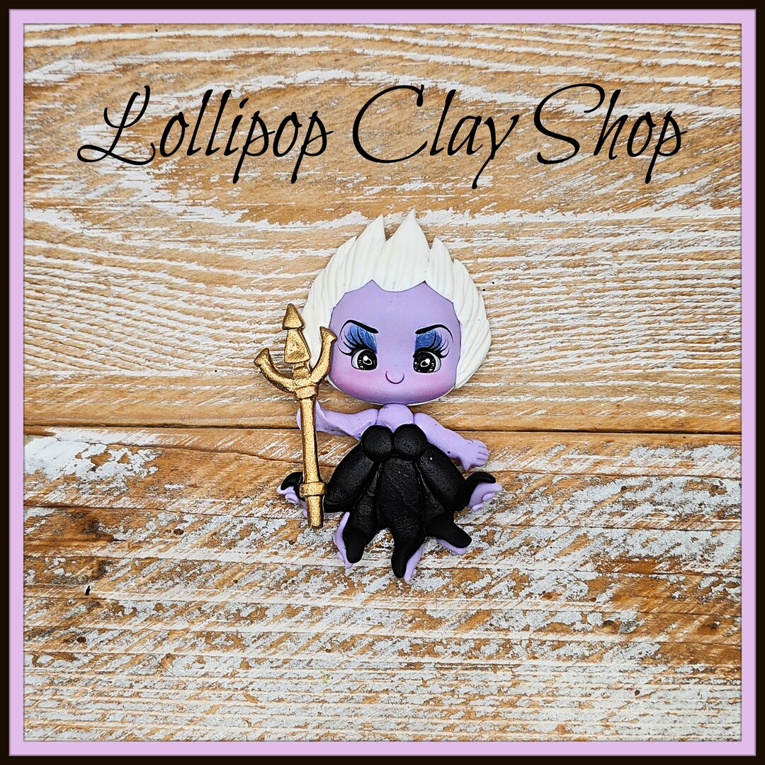 Villian Octopus Clay Doll- Clays for Bows- Clay Bow Center Clay Doll ...