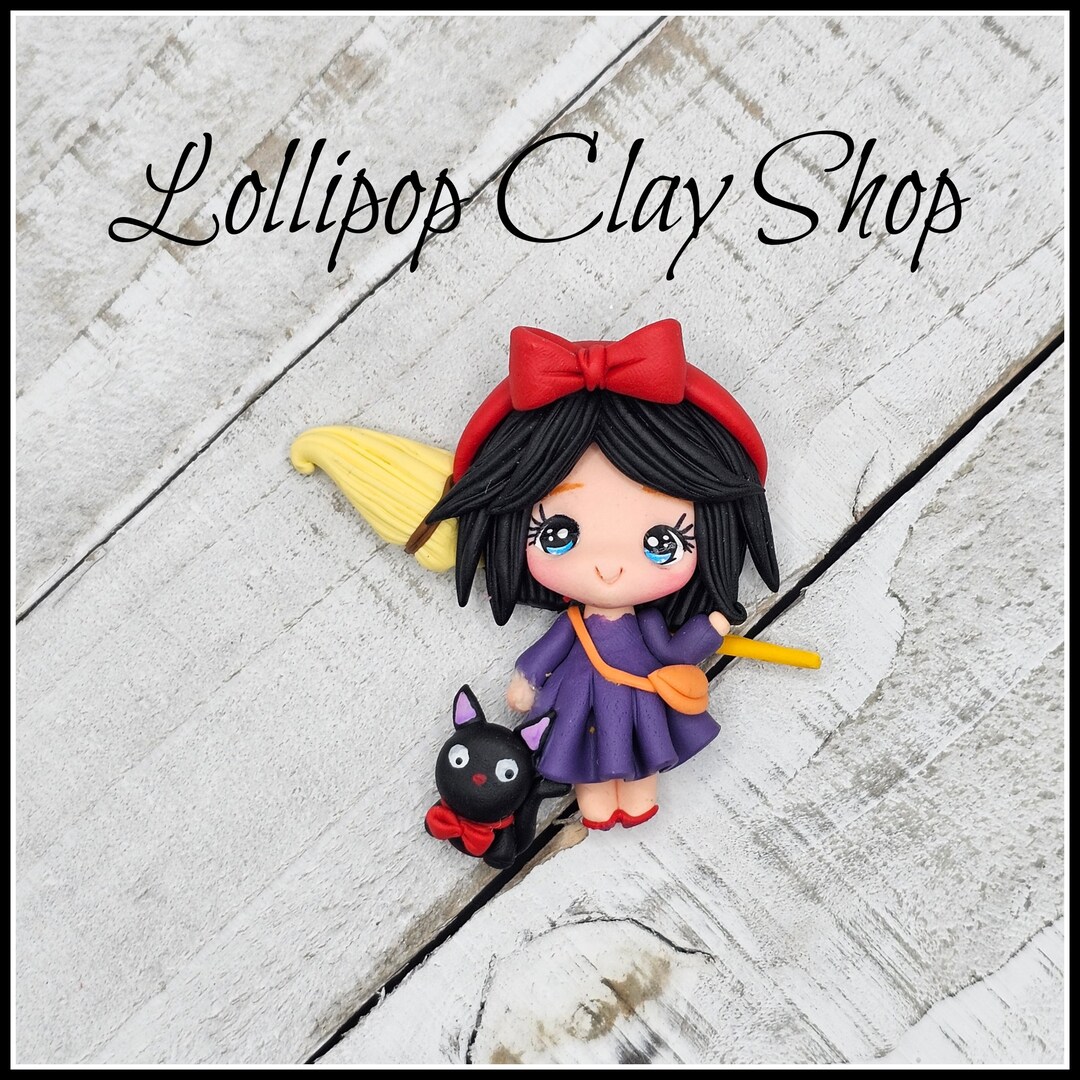 Anime Delivery Witch Clay Doll Clays for Bows-polymer Clay Bow Center ...