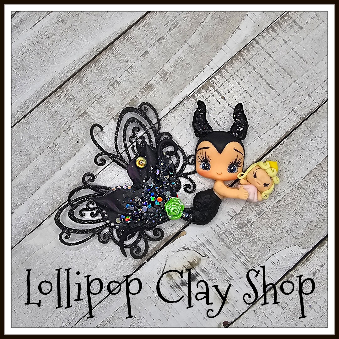 Villian Fairy Clay Doll Clays for Bows Clay Bow Center Clay Doll, Clay ...