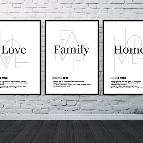 Family Definition Print Dictionary Poster Love Quote - Etsy