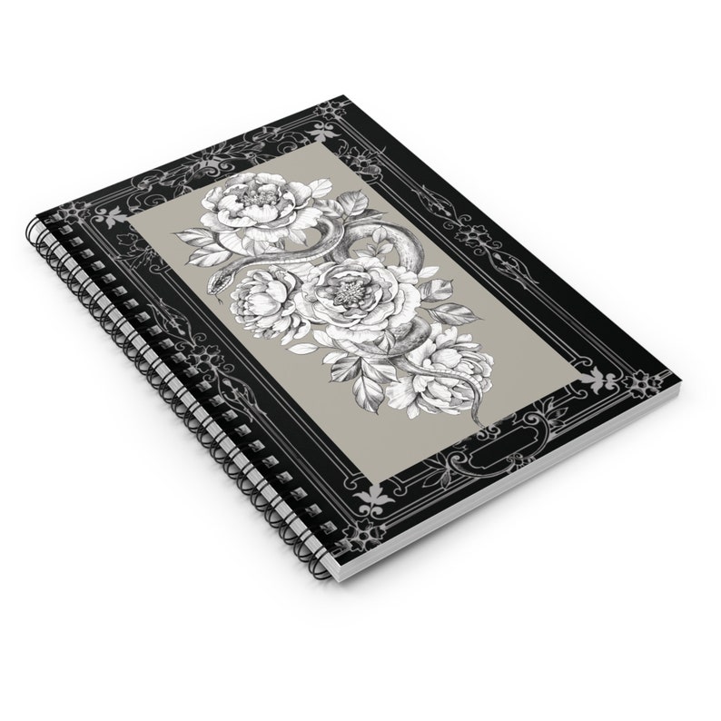 Gothic Spiral Notebook Ruled Line, Gothic Notebook, Goth Notebook ...