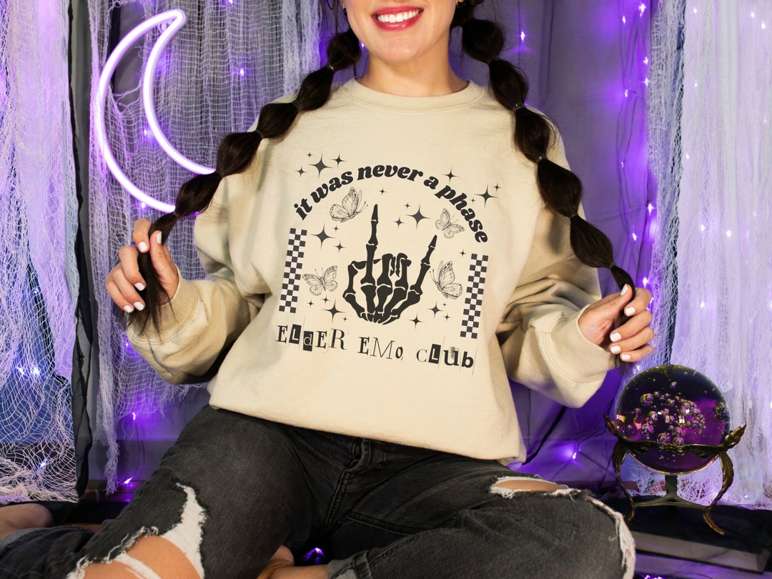 Elder Emo Club Crewneck, Elder Emo Club Sweatshirt, Emo Sweatshirt, Emo ...