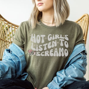Hot Girls Listen to Screamo Tee, Screamo Shirt, Elder Emo Shirt, Emo ...