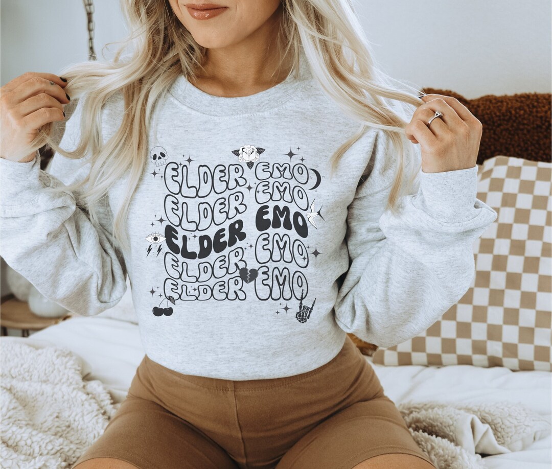 Elder Emo Crewneck, Elder Emo Sweatshirt, Elder Emo Shirt, Emo Clothing ...