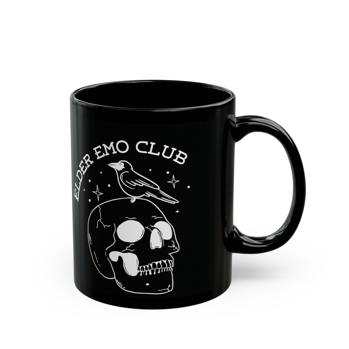 Elder Emo Club Black Mug (11oz, 15oz), Elder Emo Mug, Emo Mug, Emo Gift ...